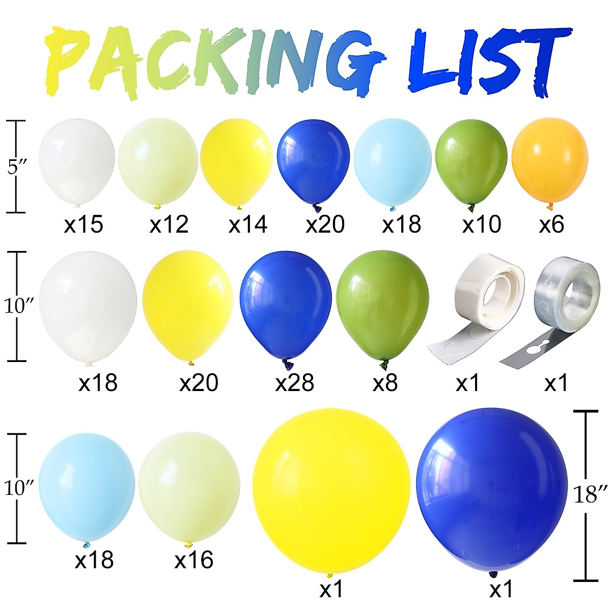 207Pcs Royal Blue Yellow Balloon Arch Kit for Summer Lemon Birthday Wedding Party Decoration,Amalfi Coast Decors Her Main Squeeze Bridal Shower Graduation Party Supplies