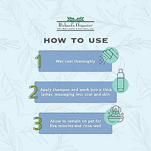 Richard’s Organics Flea&Tick Shampoo for Dogs-100% All-Natural Actives Kills Fleas,Ticks&Repels Mosquitos-Flea Shampoo is Gentle,Won’t Dry Skin,Great Smelling Essential Oils (12oz bottle),FG00440