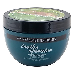 Aunt Jackie's Butter Fusions Soothe Operator - Macadamia & Mint Dry Scalp Conditioning Masque, 8 oz