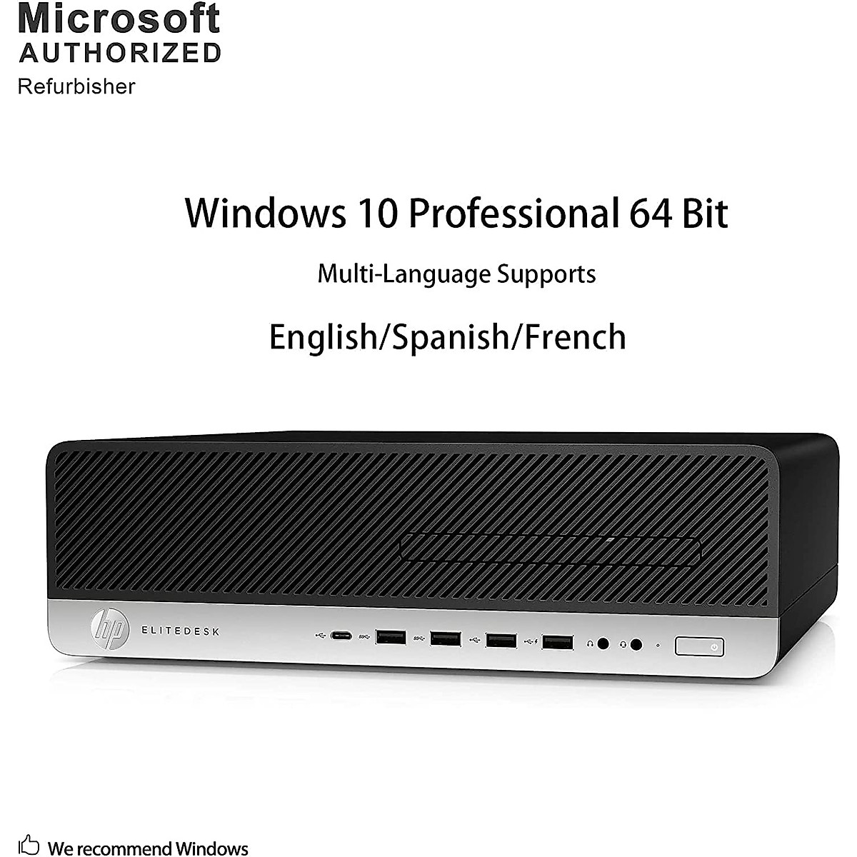 HP EliteDesk 800 G3 SFF PC (RGB), Intel Core i7-7700 up to 4.0 GHz, 32GB DDR4, 1TB SSD, 500GB HDD, WiFi, DVD, Bluetooth, Windows 10 Pro 64 Bit(Renewed), Black