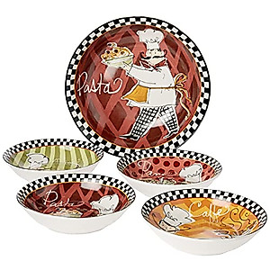Certified International Corp Certified International Chefs on the Go Pasta Set, Multicolored, 5 Piece