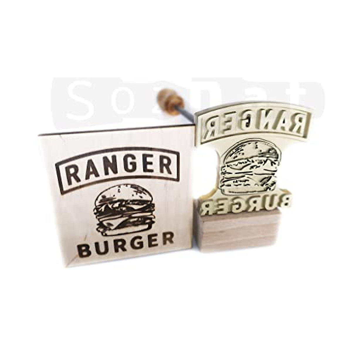 SozDat Custom Cake Branding Iron | Meat Branding Iron for Grilling | Meat Brander Personalized | Steak Branding Irons Personalized | Food Branding Iron | BBQ Branding Iron