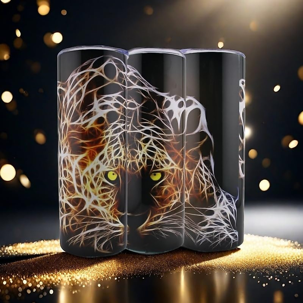 Alpha Custom Printing Neon Leopard 20oz Tumbler With Straw