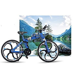 Yes Baby 1:10 Alloy Finger Mountain Bike, Toy Mountain Bike Cake Topper, Miniature Bike Model Mountain Bike Gift Bicycle Ornament Home Decoration