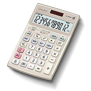 Casio full-scale practice calculator verification, tax calculation just type 12-digit JS-20WK-GD