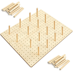 Kigley 3 Pcs Wood Pegboard Drawer Organizer with 32 Pegs Wooden Peg Board Drawer Shelf Organizer Adjustable Peg System for Dishes Plate Pot Container Cookware Utensil Kitchen(20.98 x 5.91 in)