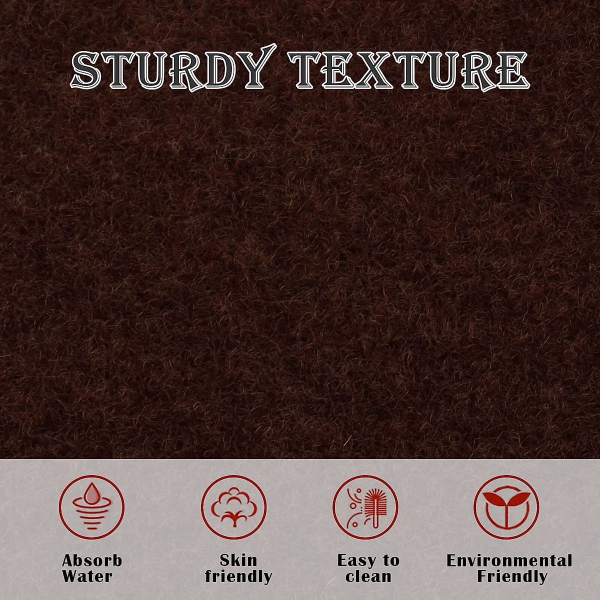 AYOHA Runner Rug 2' x 6' Indoor/Outdoor Carpet Runners, Hallway Kitchen Entryway Bedroom Area Rugs with Natural Non-Slip Rubber Backing, Garage mat, Chocolate Brown (Available for Custom Sizes)