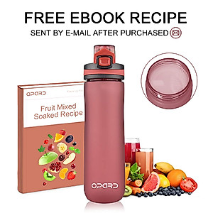 Opard Peak Water Bottle 20 Oz BPA Free Tritan Plastic Leak Proof Flip Top for School Kids Sports Gym Yoga Camping (Red)