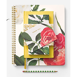 Kate Spade New York Large Spiral Notebook 11" x 9.5" with 160 College Ruled Pages, Floral