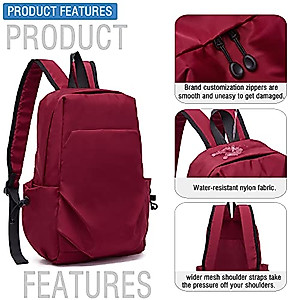 YZAOLL Small Backpack for Women Mini Backpack Daypack,Red