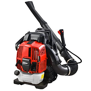 TPKOWE Backpack Leaf Blower, 76cc 4-Stroke Engine Portable Powerful Blowing and Low Fuel Consumption Gas Powered Leaf Blower, Cordless 76cc Blower for Yard, Garden, Lawn Care and Street Cleaning