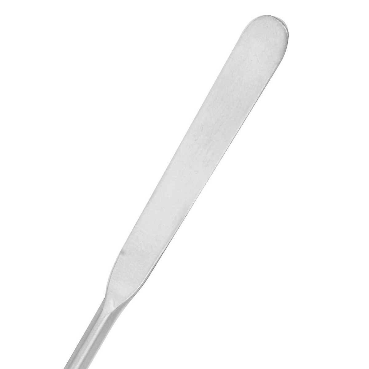 EISCO Semi-Micro Spatula, 7.9" - Stainless Steel, Polished - Dual Blade, Rounded End & Tapered End