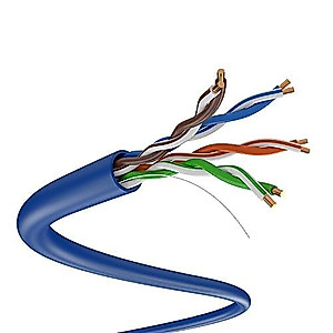 SolidLink - SL601N CAT5e 1000ft UTP Solid Conductor Cable 24AWG LAN Network Ethernet RJ45 Wire, Blue (SL601),