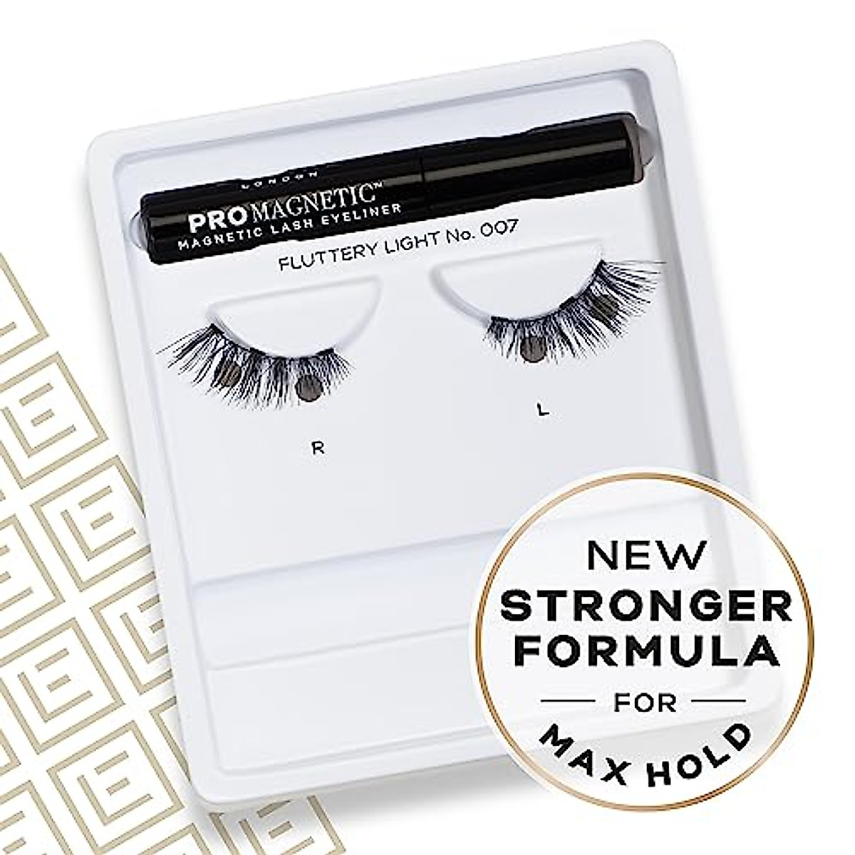 Eylure PROMAGNETIC Eyeliner & Lash Kit, No 007 Natural Fiber Eyelashes, Black