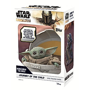 Topps The Mandalorian: Journey of The Child Star Wars Trading Cards Blaster Box- Featuring Baby Yoda | Includes Illustrated Cards & Parallels, Multicolor