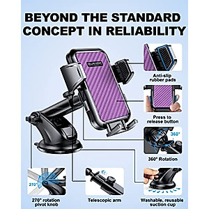GUANDA TECHNOLOGIES CO., LTD. Cell Phone Stand, Desk Phone Holder, Upgraded Car Mount Phone Holder Dashboard Windshield