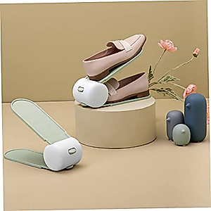 Levemolo 2pcs Shoes Double Bedroom Sandals White Racks Practical Stackable Home for Adjustable Shelf Space High Stacker Organizer Non-Skid Storage Green Slots Clo Low Stands Layer Sneakers