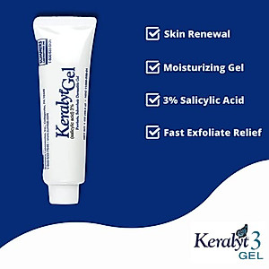Keralyt 3% Salicylic Acid Gel - Exfoliating Moisturizing Skin Gel - Promotes Relief from Itchy, Redness, Dryness, Roughness, and Flakey Skin from Psoriasis, Eczema, Acne, Dermatitis