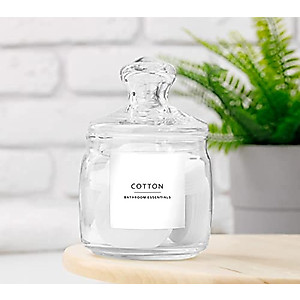 Dekluttr 173 Minimalist Bathroom Labels for Organizing Bathroom Preprinted Waterproof Organization Labels for Storage Bins Containers and Jars Sticks to Glass Plastic and Metal