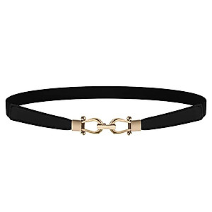 Giantree Women Skinny Belt for Dresses, Corset Belt Thin Waist Belt Fashion Versatile Ladies Elastic Slim Small Waist Belt