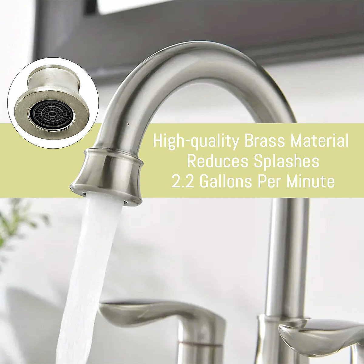 Moen Kitchen Faucet Aerator Replacement - Fits Delta Faucet, 2.2 GPM Brushed Sink Aerator