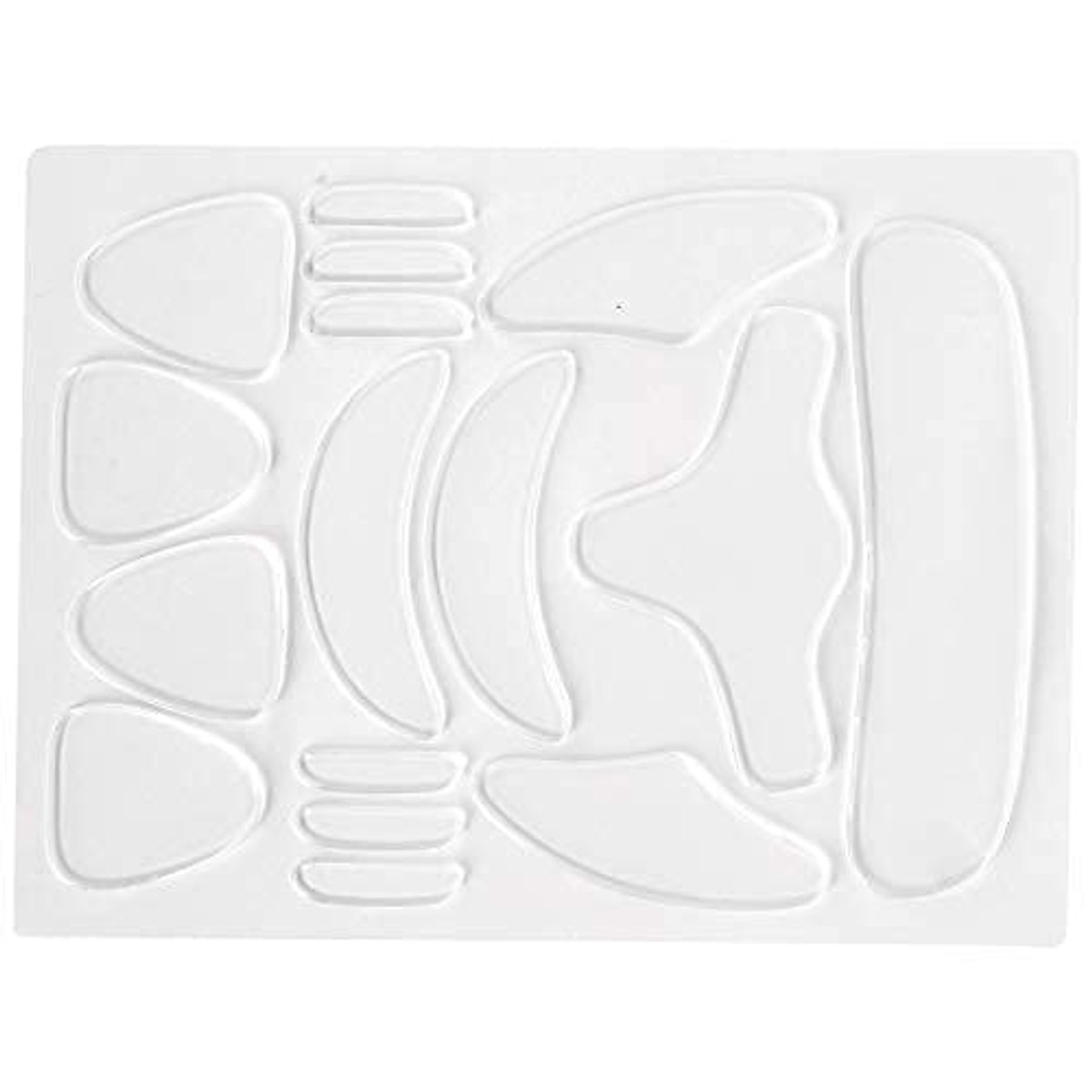 16 Pcs Reusable Silicone Chest Pads Patch Silicone Neck Pad Forehead Pad Set, Cleavage Pad Eye Mask Cheek Stick Anti Wrinkle Strips Anti Wrinkle Patches