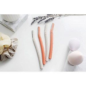 Chaosss &., Facial Fuzz-Free Razor, Eyebrow Trimmer Chaosss Co. Professional Exfoliating Dermaplaning Tool, Peach Fuzz Shaver and Multipurpose Razor Home Skin Care for Women and Men (Pack of 4)