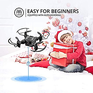Foldable Mini Drone for Kids Toys,V2 Nano Pocket RC Quadcopter for Beginners Gift,with 3 Batteries,Altitude Hold, Headless Mode,3D Flips, One Key Return,3 Speed Modes,Easy Fly