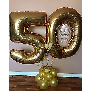 40inch Gold Number 50 Balloon Party Festival Decorations 50th Birthday Anniversary Jumbo foil Helium Balloons Party Supplies Props for Photos