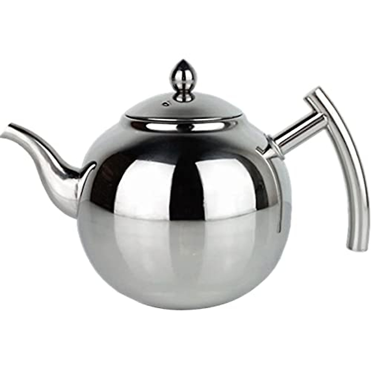 Stainless Steel Tea Kettle with Removable Teapot Infuser Container with Handle for Loose Leaf & Tea Bags, Suitable to Boiling Water & Tea on Induction Stove, Gas Stove Top (Color : OneColor, Size :