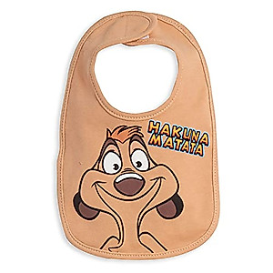 Disney Lion King Simba Timon Pumbaa 4 Pack Bibs MulticoloRed One Size
