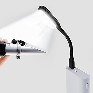 3-in-1 Antifreeze Refractometer, Battery Coolant Refractometer Antifreeze Tester for Checking Freezing Point, Battery Fluids SG with ATC, Battery Check-up Test, Coolant + Extra LED Light & pipettes