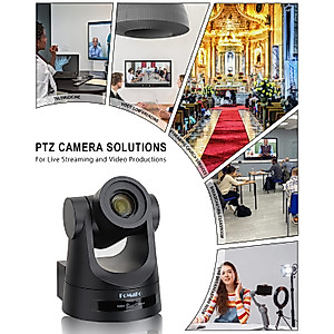 FoMaKo PTZ Camera 30X Optical Zoom HDMI PTZ Bundle with PTZ Controller PoE Keyboard,Contains 2 Items(FMK30SDI+KC608)