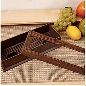 Living Chef Kitchen Chopsticks Spoon Organization Storage Box with Open Window Tree Wave Pattern Design