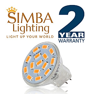 Simba Lighting LED MR11 Flood Light Bulbs (10 Pack) 12V 3W 20W Halogen Replacement 2-Pin 240lm for Landscape, Accent, Track Lights, and Christmas Tree Fiber Optics, GU4 Bi-Pin Base, 3000K Soft White