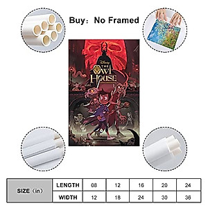 DHLHL 9 The Owl House Poster Poster Decorative Painting Canvas Wall Art Posters for Room Aesthetic 16x24inch(40x60cm)