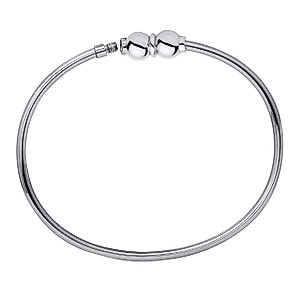 Lighthouse Creations The Traditional Sterling Silver Double Ball Threaded Bracelet from Cape Cod, 7"