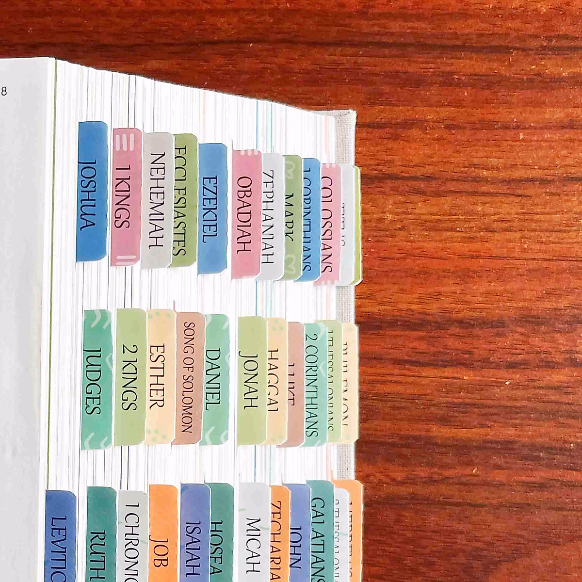 Laminated Bible Tabs, Reposition Large Print Stickers, Easy to Read and Apply Bible Tabs for Women and Man (Uniform)