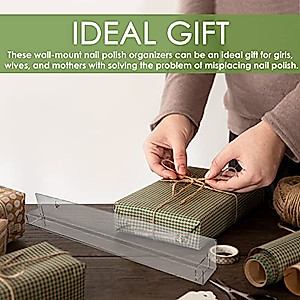 Nail Polish Rack Organizer, 6PCS/Set Acrylic Shelves, Floating Bookshelf for Kids, Shelf for Book Display Makeup Product Spice Organizer, Wall Mounted Shelf