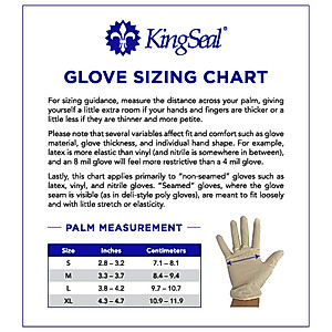 KingSeal Size SMALL Latex General Purpose Gloves, Powder Free, 4 mil, Non-Medical Uses Only - 1 Box of 100 Gloves By Weight