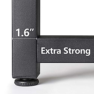 CubiCubi Computer Office Small Desk 47", Study Writing Table, Modern Simple Style PC Desk with Splice Board, Black and Rustic Brown