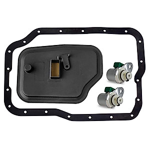 HERCOO 4F27E/FN4A-EL Transmission Shift Solenoid Kit with Filter Gasket XS4Z-7A098AB/FN01-21-500 Compatible with Ford Focus/Transit Connect, Mazda 3 5 6