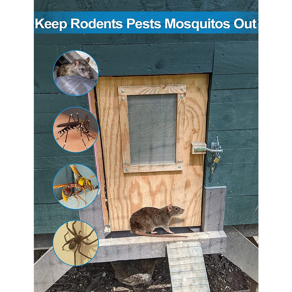 5 Pack Wire Mesh Screen 13.4'' x 9.5'' for Air Vent, 24cm x 34cm, 20 Mesh, 1mm Hole, 304 Stainless Steel Wire Mesh, Easy to Cut