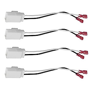 4 Pack Speaker Harness for Jeep Dodge Chrysler Models Front Rear Door Speaker Wiring Harness Adapter 72-6514 - Door Speaker Replacement Speaker Wire Harness