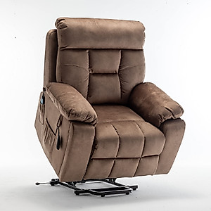 Tiokop Modern Style Lift, Relax Sofa Chair for Apartment and Lounge Furniture Living Room Power Electric Reclining for Elderly and Adults,Easy to Assemble,Antique Brown