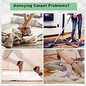 2024 Newest 8 Pcs Rug Gripper, Reusable Carpet Tape Rug Tape for Hardwood Floors, Stops Curling and Bunching, Under Rug Non Slip Rug Pads Carpet Stickers, Rug Grips Rug Corners to Hold Rug Down