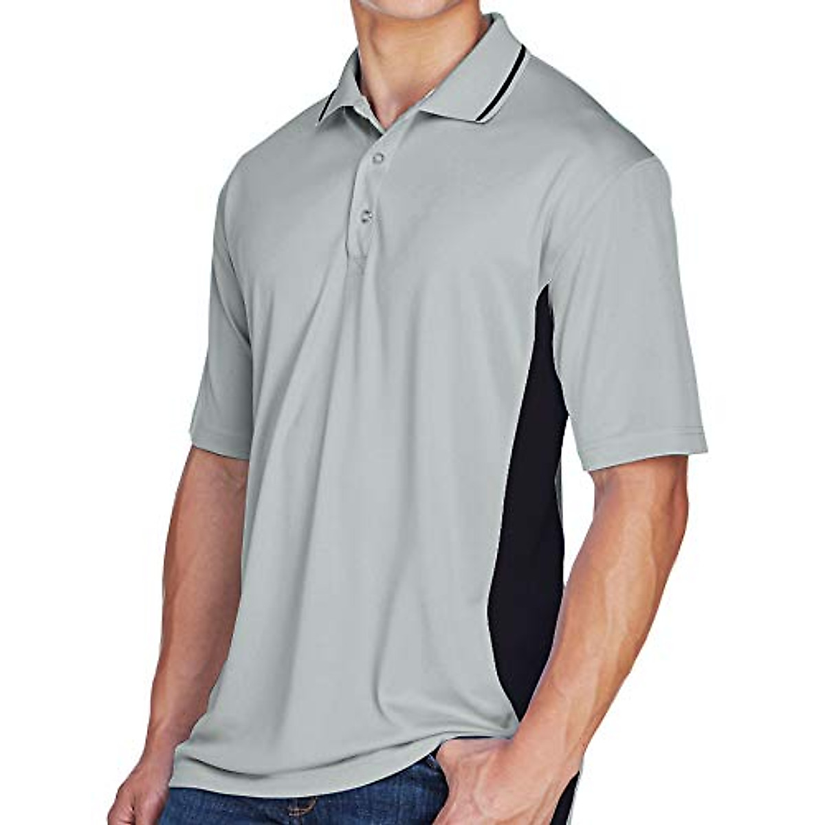 Ford Mustang Shelby Blue and Red Two Tone Polo, Grey Medium