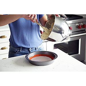 Round Silicone Baking Mat 2 Pack Non Stick Reusable Diameter 6.5 inch Perfect For 7 inch Round Cake Pan Liner Baking Sheets Premium Quality