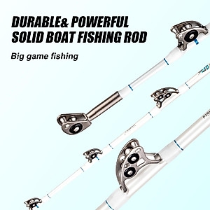 FISHAPPY Saltwater Offshore Bent Butt Heavy Trolling Fishing Rod Big Game Conventional Boat Fishing Rod with Roller Guides 6' (6' - 80-150lbs - Bent Butt II)