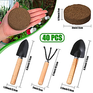 40 Packs 20mm 3 Inch Organic Coir Potting Soil for Planting Pellets Expanding Coir Fiber Compressed Soil Coconut Seed Starters Peat Pellet for Cactus Succulent Vegetable Cat Grass Bonsai